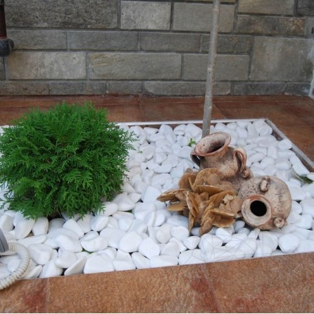 PIETRE DECORATIVE THASOS 3-6 CM ALBE - SAC 20 KG - Vasion