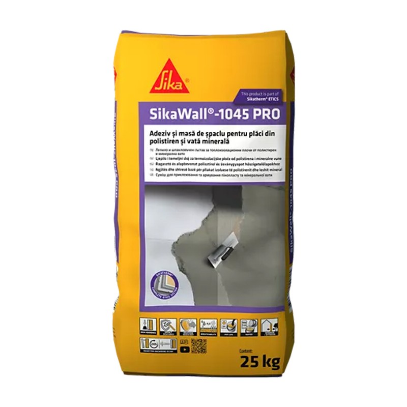ADEZIV SIKA VATA WALL PRO 1045 25KG (48 BUC/PAL) - Vasion
